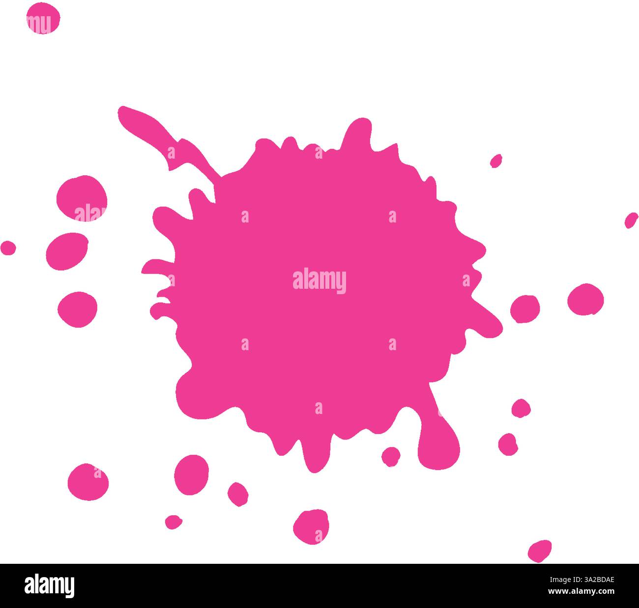 Dynamic vector illustration of a bright pink paint splash, showcasing ...