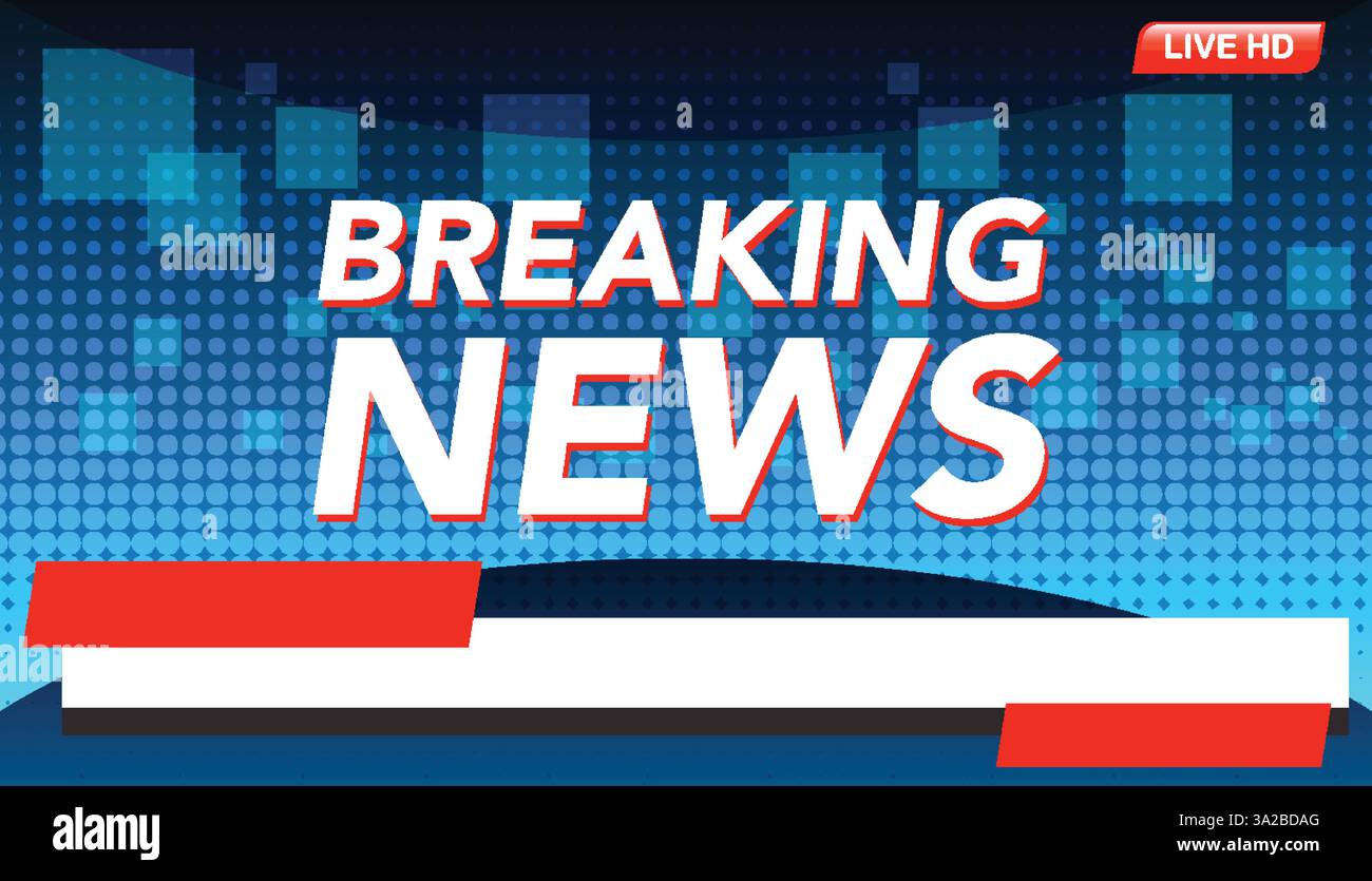 Vibrant vector illustration featuring a breaking news theme with bold ...
