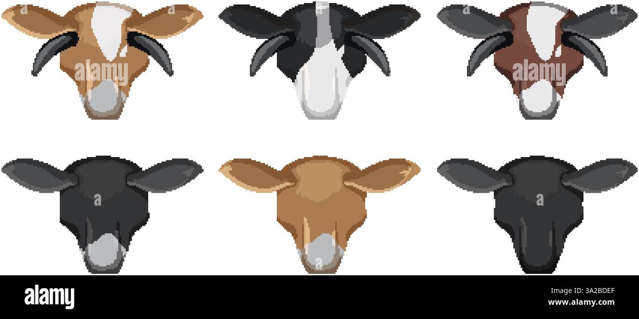 Stylized cow hi-res stock photography and images - Alamy