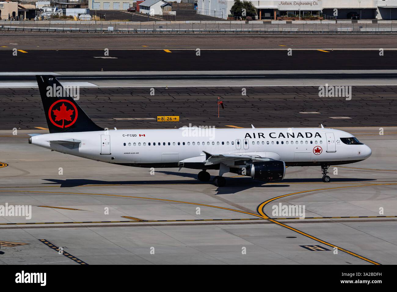 Sky Harbor Intl. Airport 3-8-2025 Phoenix AZ, USA Air Canada Airbus A320 C-FCQD arrival into ...
