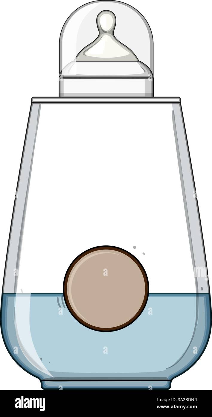 temperature bottle warmer cartoon vector illustration Stock Vector ...
