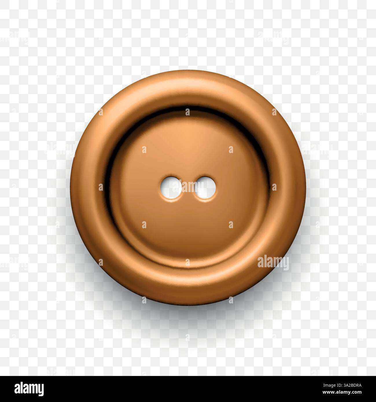 Vector 3d Realistic Golden, Bronze Sewing Button. Gold Button Icon ...