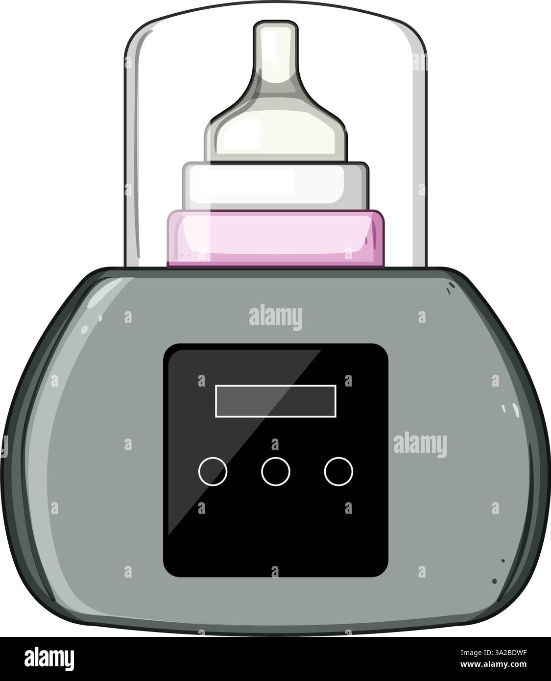 milk bottle warmer cartoon vector illustration Stock Vector Image & Art ...
