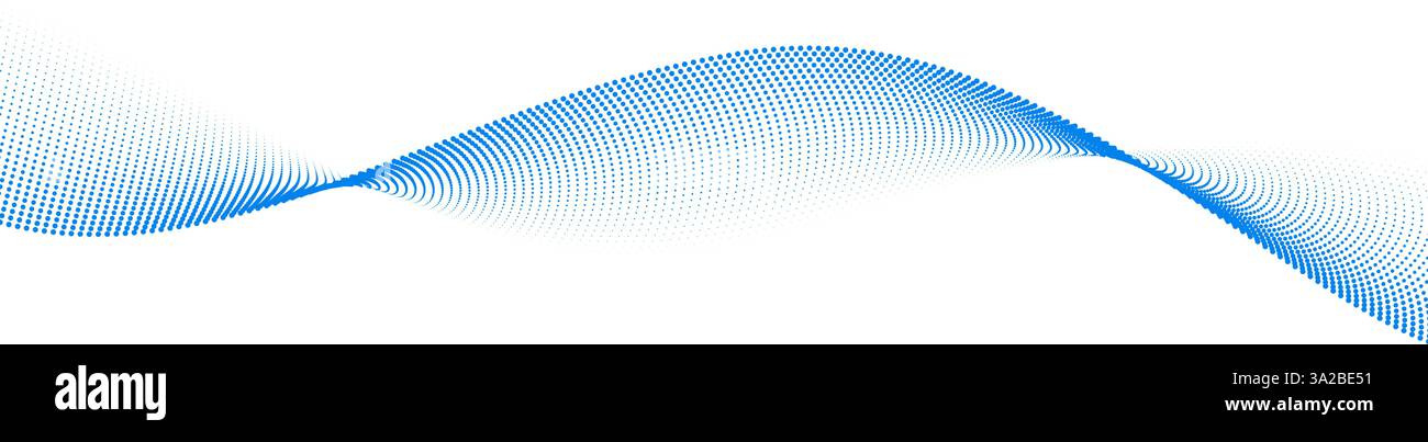Dotted wave line pattern. Light blue halftone undulate net background ...