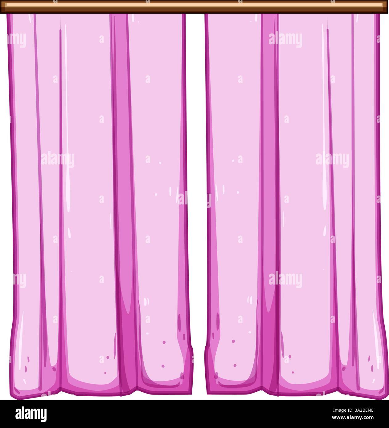 thermal blackout curtains cartoon vector illustration Stock Vector ...