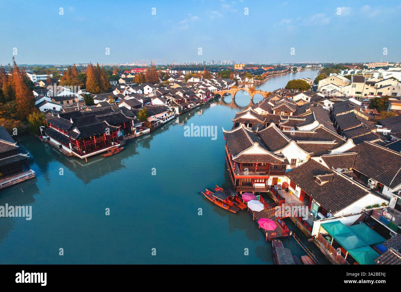Aerial View of Zhujiajiao Ancient Town, Shanghai, China Stock Photo - Alamy