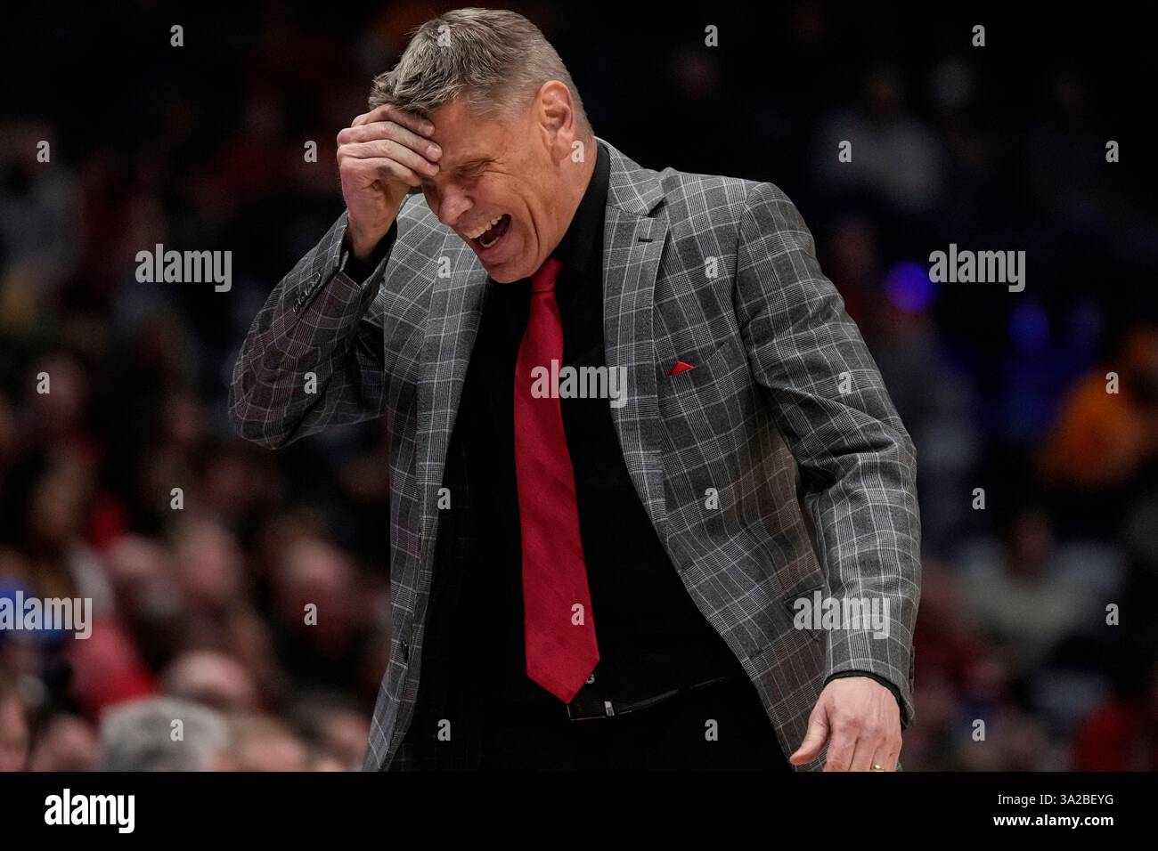 Oklahoma head coach Porter Moser walks on the court during the second ...