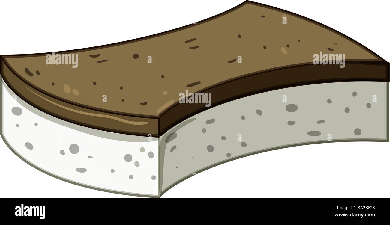 plantbased biodegradable kitchen sponge cartoon vector illustration ...