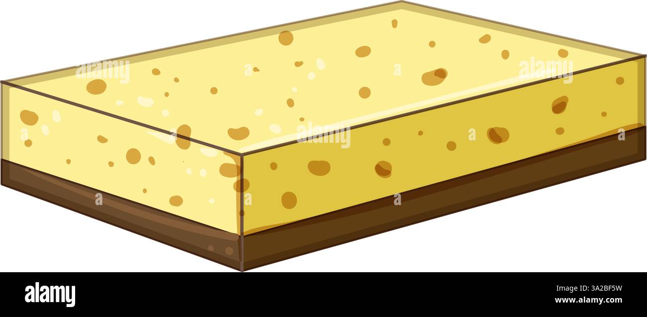 compostable biodegradable kitchen sponge cartoon vector illustration ...