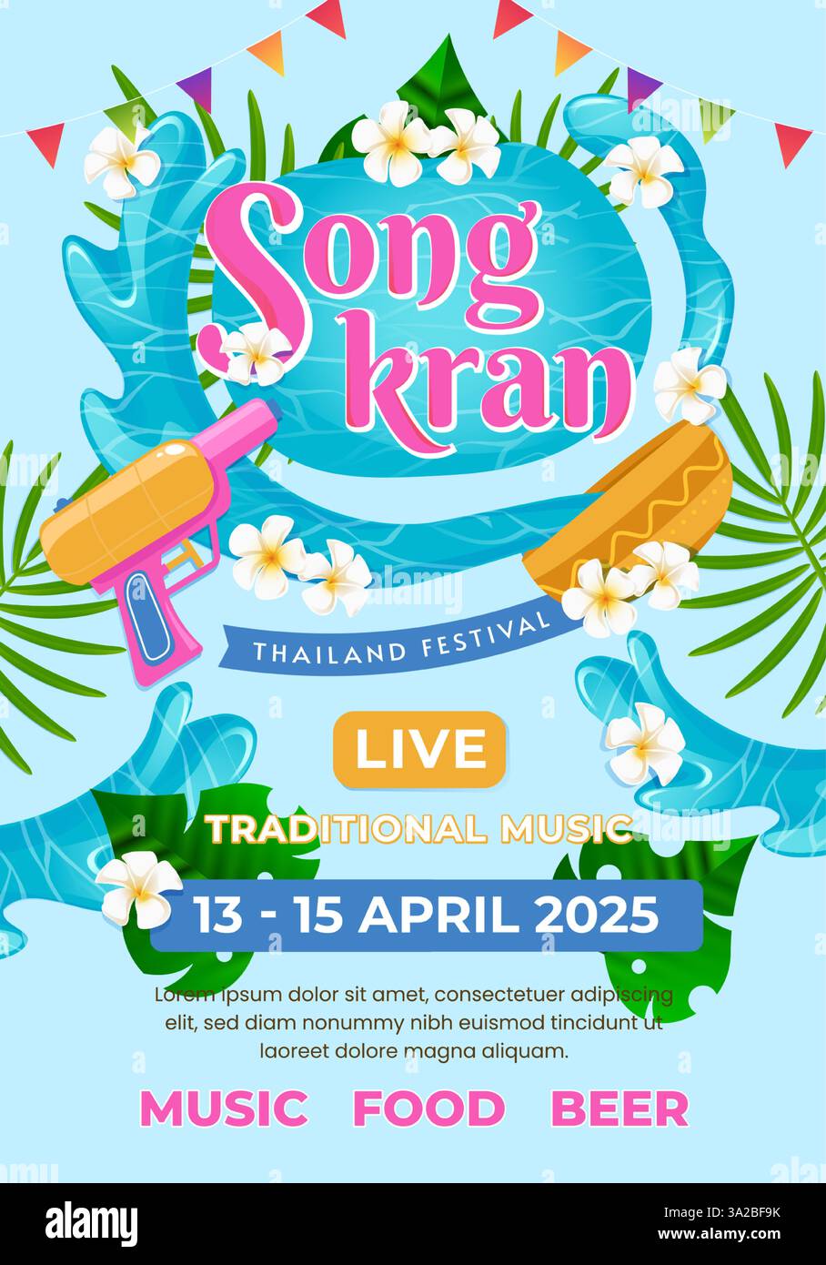 Songkran Festival Celebrations with Traditional Music and Fun ...