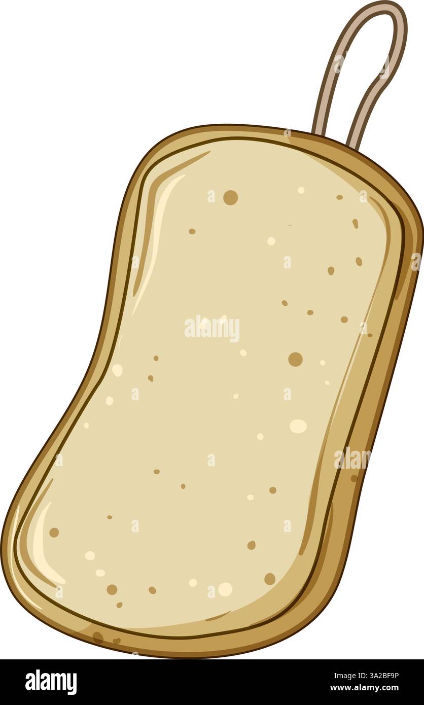 natural biodegradable kitchen sponge cartoon vector illustration Stock ...