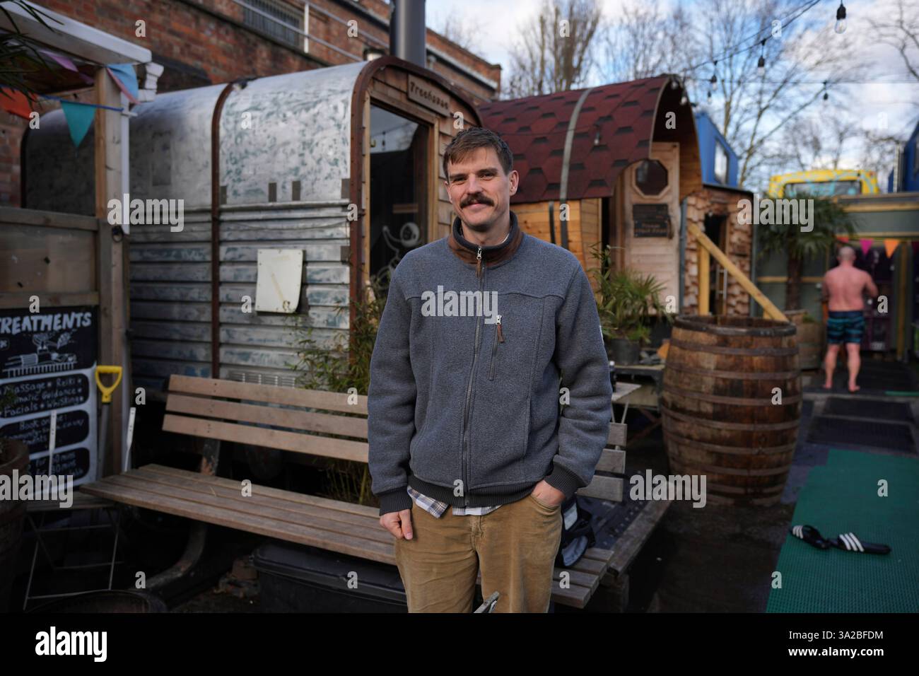 Charlie Duckworth, co-founder of the Hackney Wick Community Sauna Baths ...