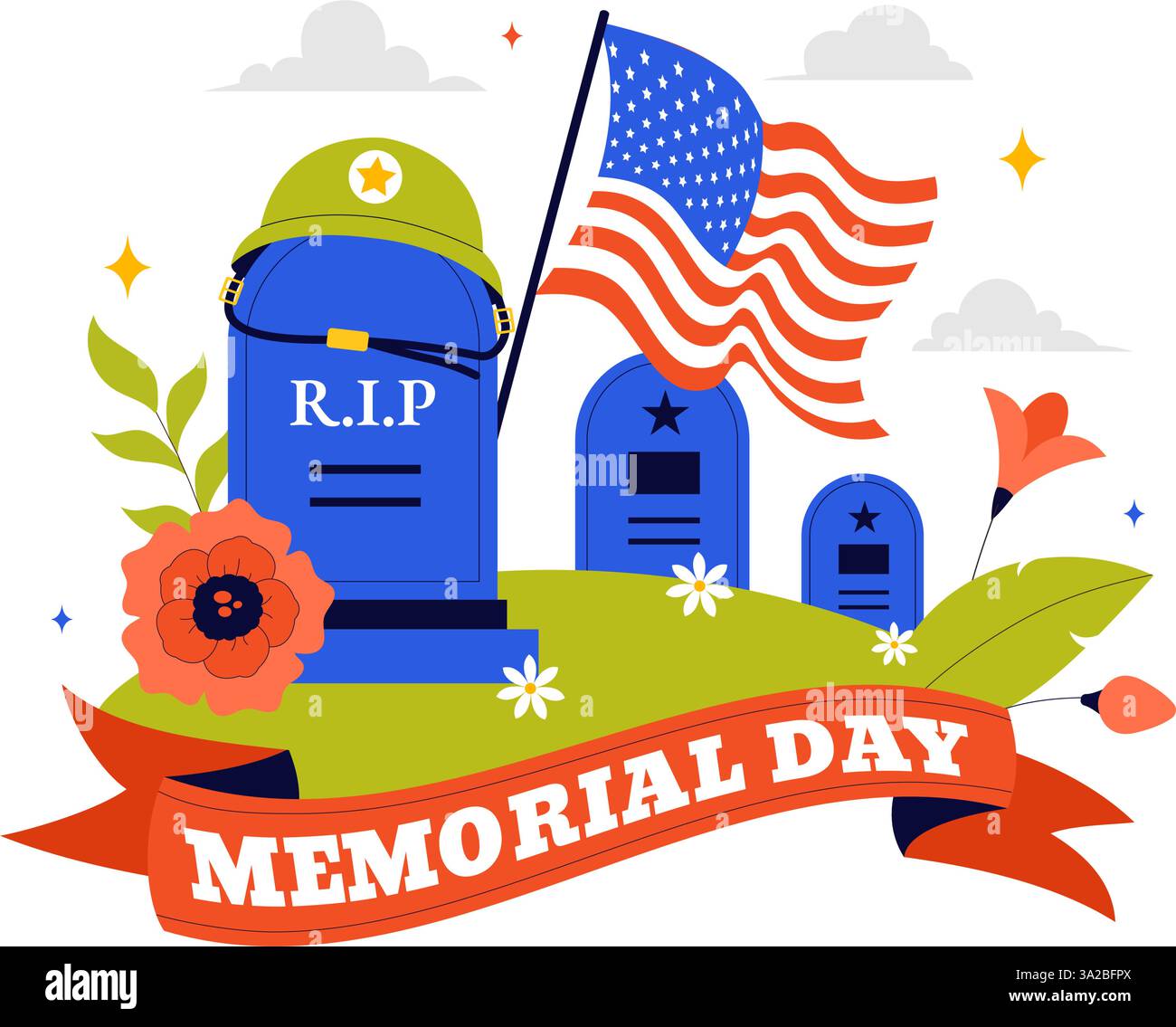 Memorial day honoring remembering Cut Out Stock Images & Pictures - Alamy