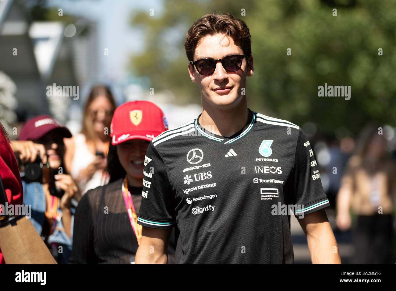 Albert Park, Australia, 13 March, 2025. George Russell (GBR) driving ...