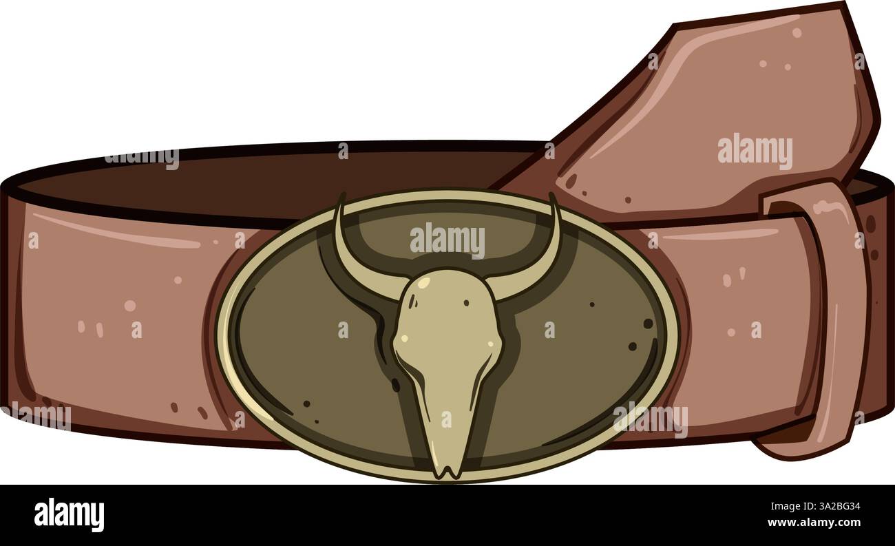 buckle belt cowboy cartoon vector illustration Stock Vector Image & Art ...