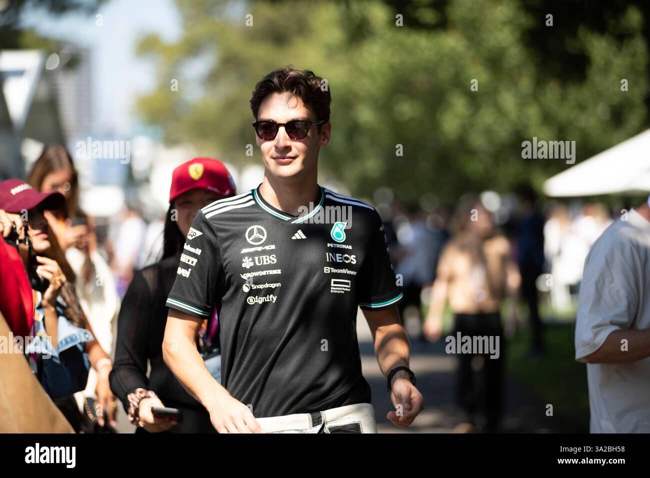 ALBERT PARK, AUSTRALIA - MARCH 13: George Russell (GBR) driving for ...