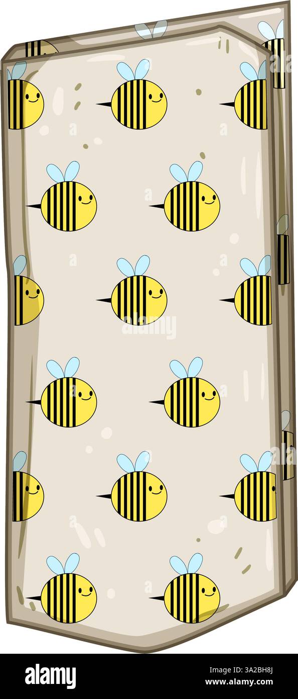 biodegradable beeswax food wrap cartoon vector illustration Stock ...