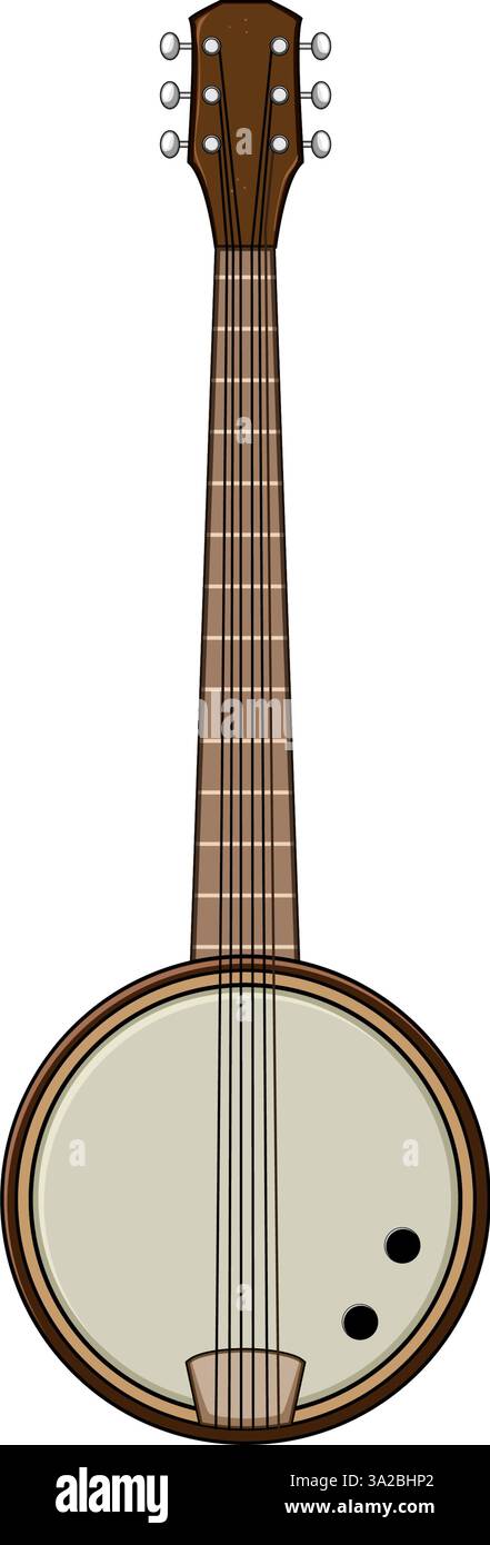 plucking banjo cartoon vector illustration Stock Vector Image & Art - Alamy