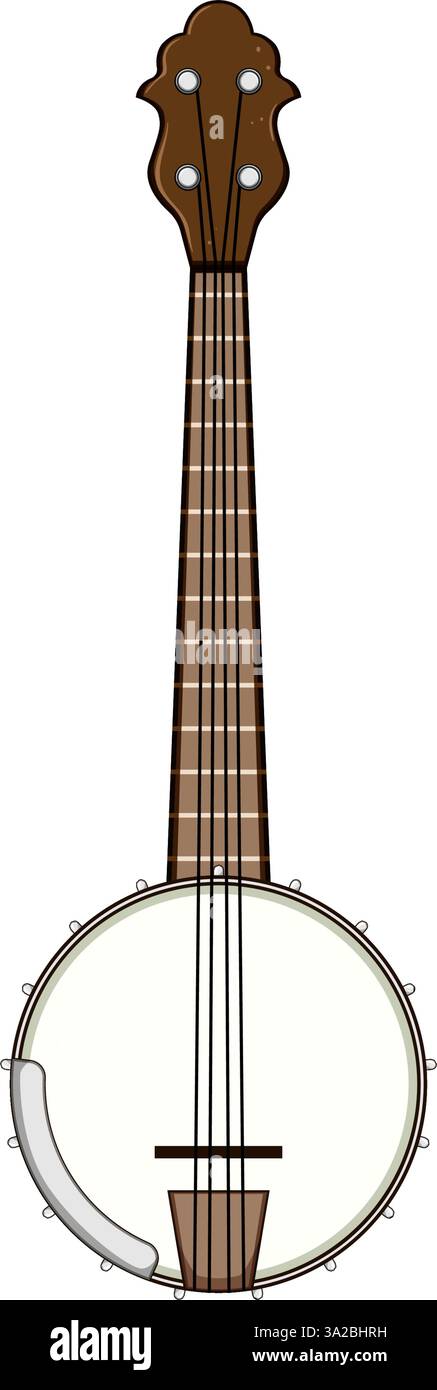 folk banjo cartoon vector illustration Stock Vector Image & Art - Alamy
