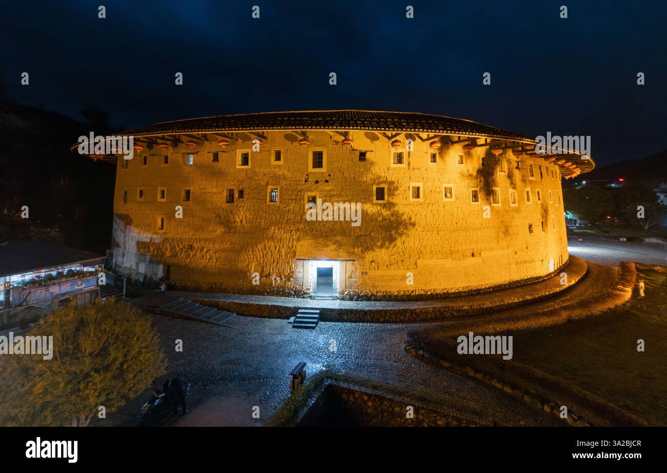 Yongding Scenic Spot, Fujian Earth building Complex, China Stock Photo ...