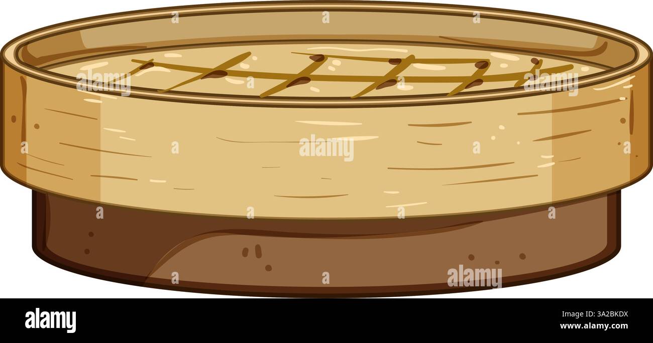 compostable bamboo plate cartoon vector illustration Stock Vector Image ...