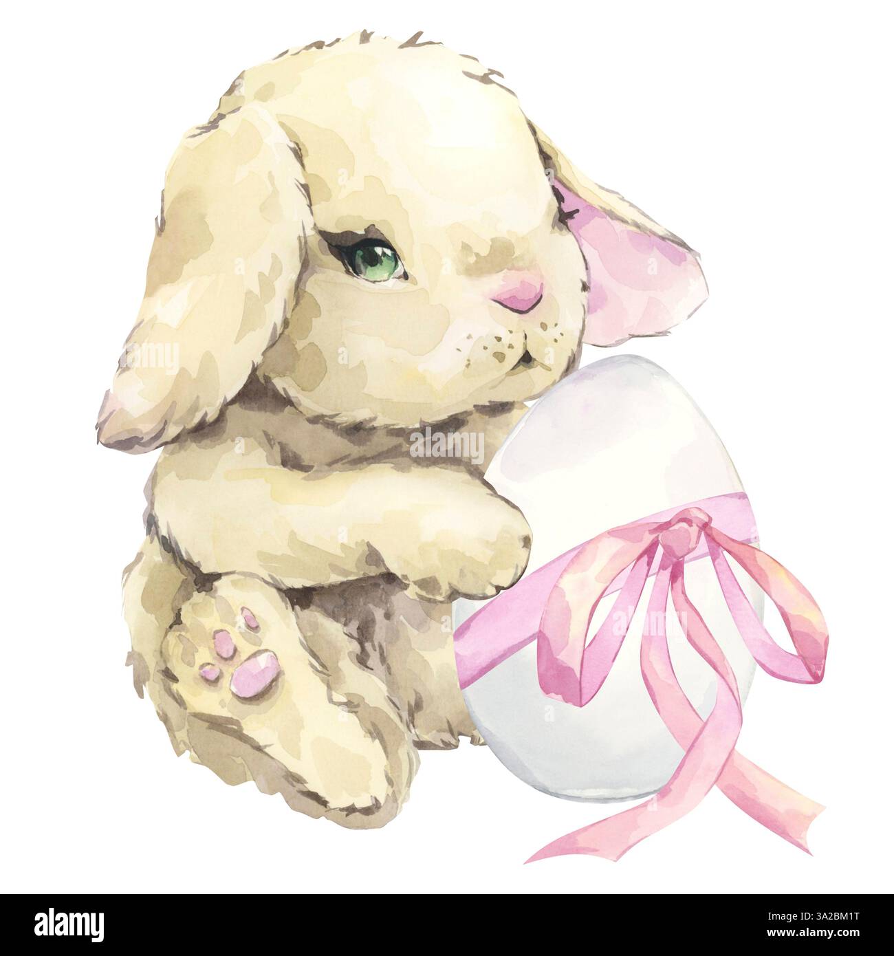 Cute cartoon bunny holding Cut Out Stock Images & Pictures - Alamy