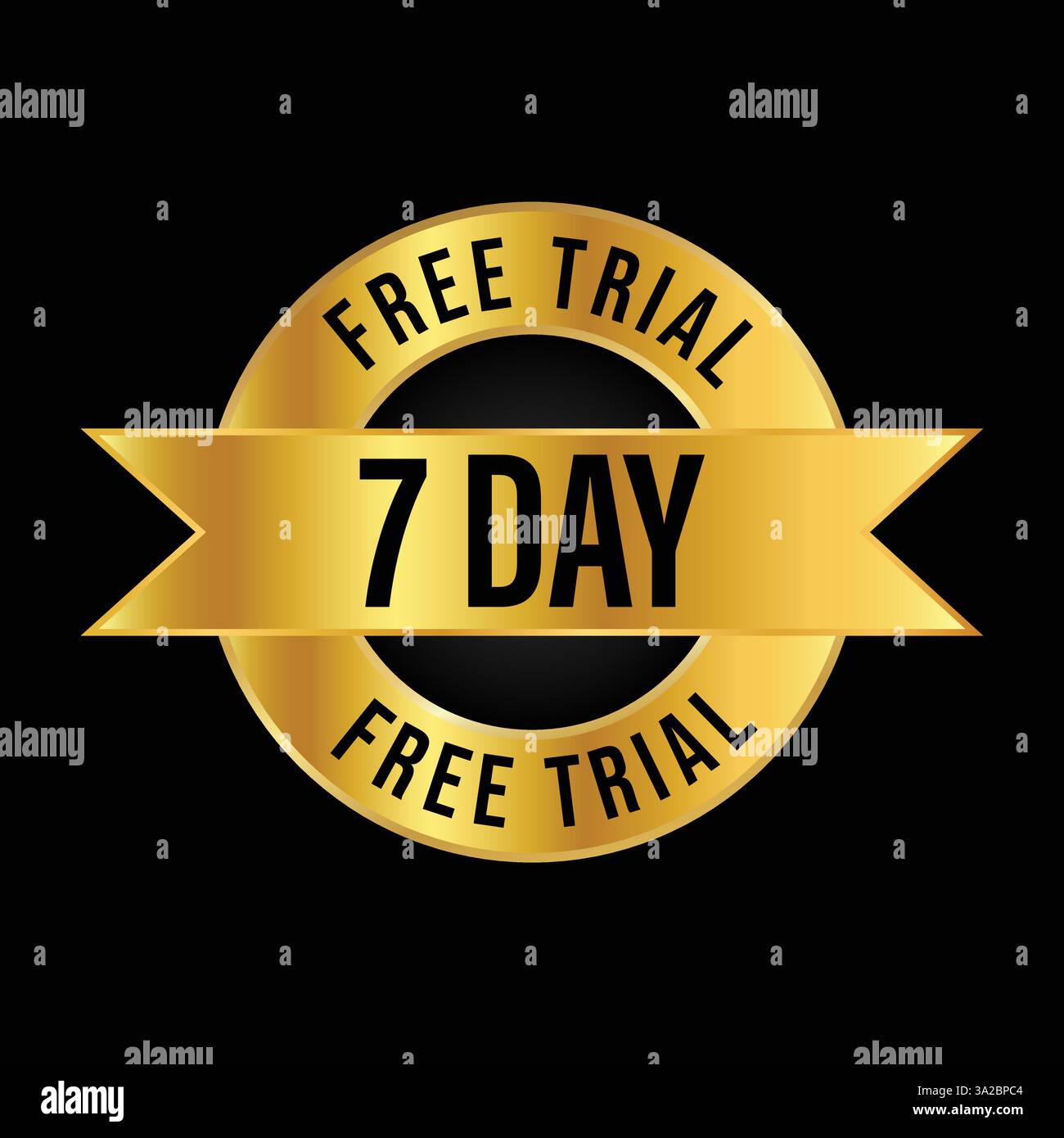Seven Days Trial Unique Vector Design Stock Vector Image & Art - Alamy