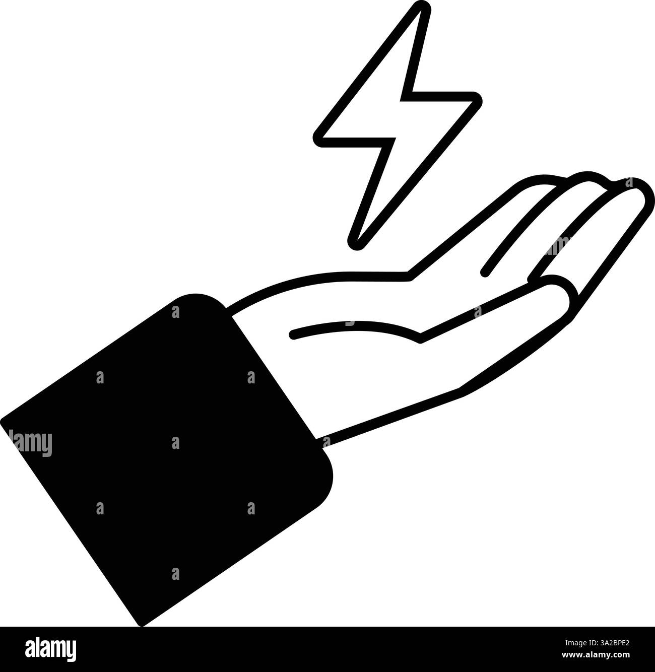 Hand holding lightning bolt hi-res stock photography and images - Alamy