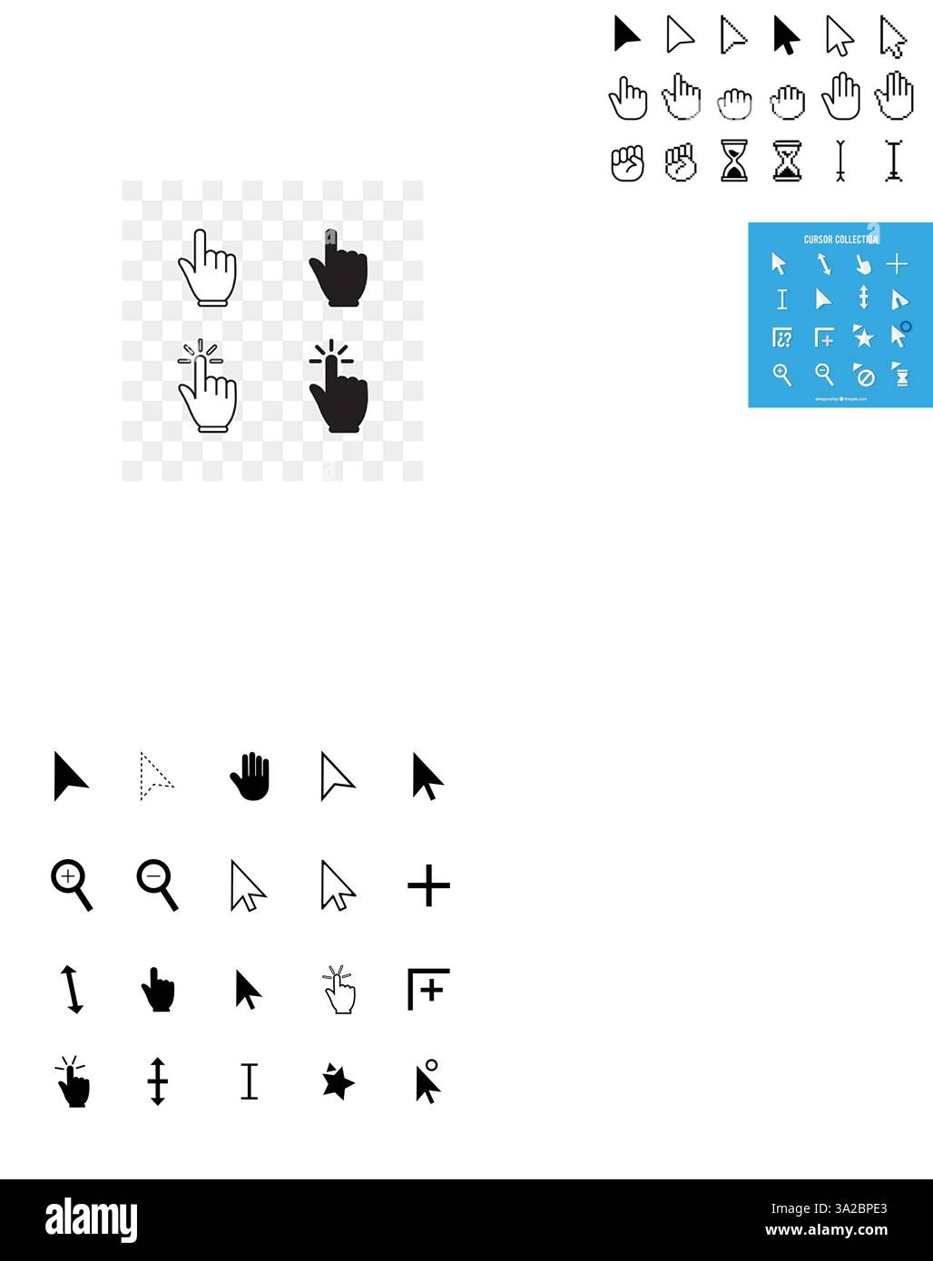 Flat Design Mouse Cursor Set Vector Icon Stock Vector Image And Art Alamy