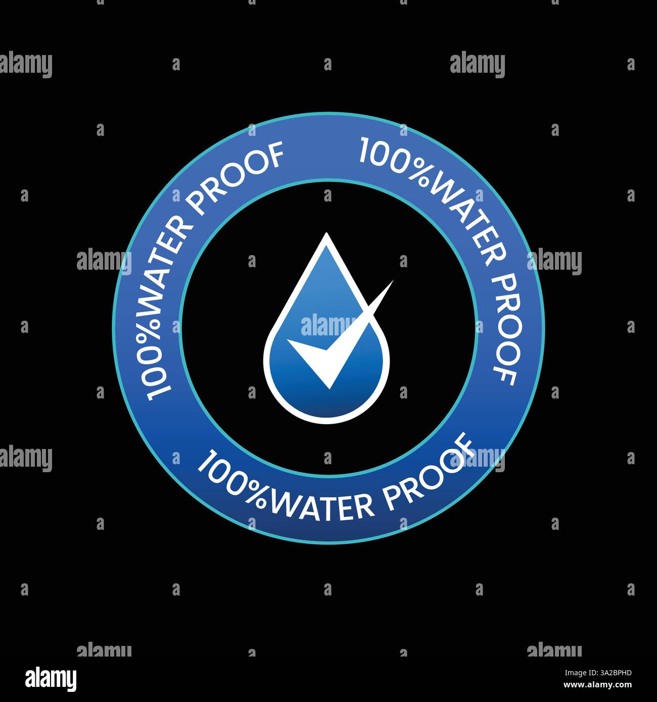 Waterproof icon. Water resistant icons for package. Water drop ...