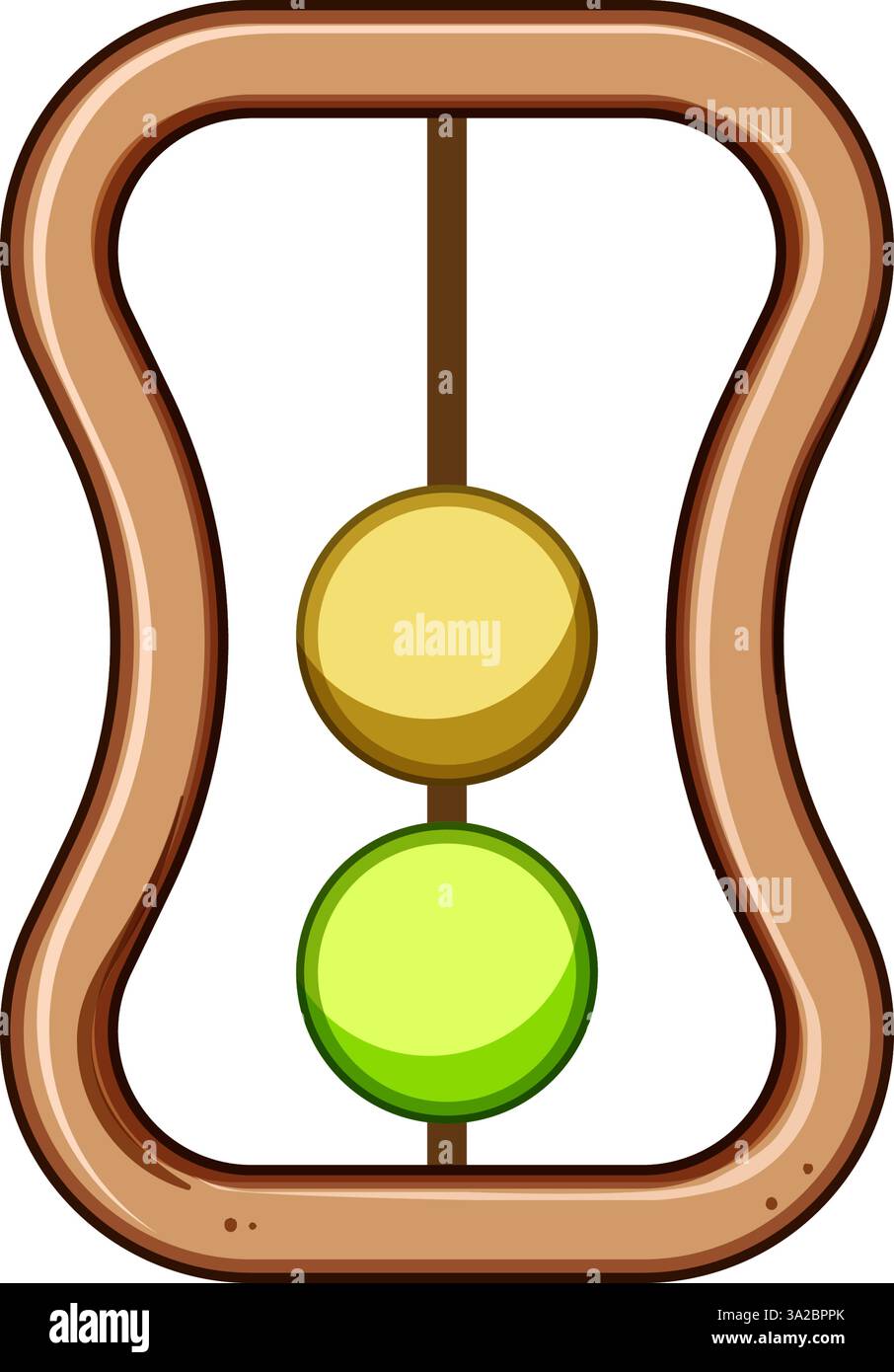 wooden baby rattle cartoon vector illustration Stock Vector Image & Art ...