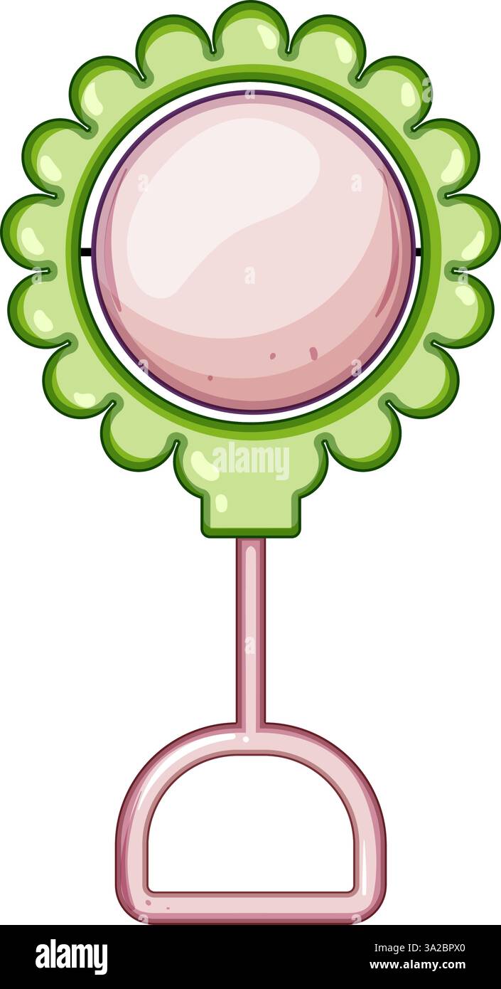 handmade baby rattle cartoon vector illustration Stock Vector Image ...