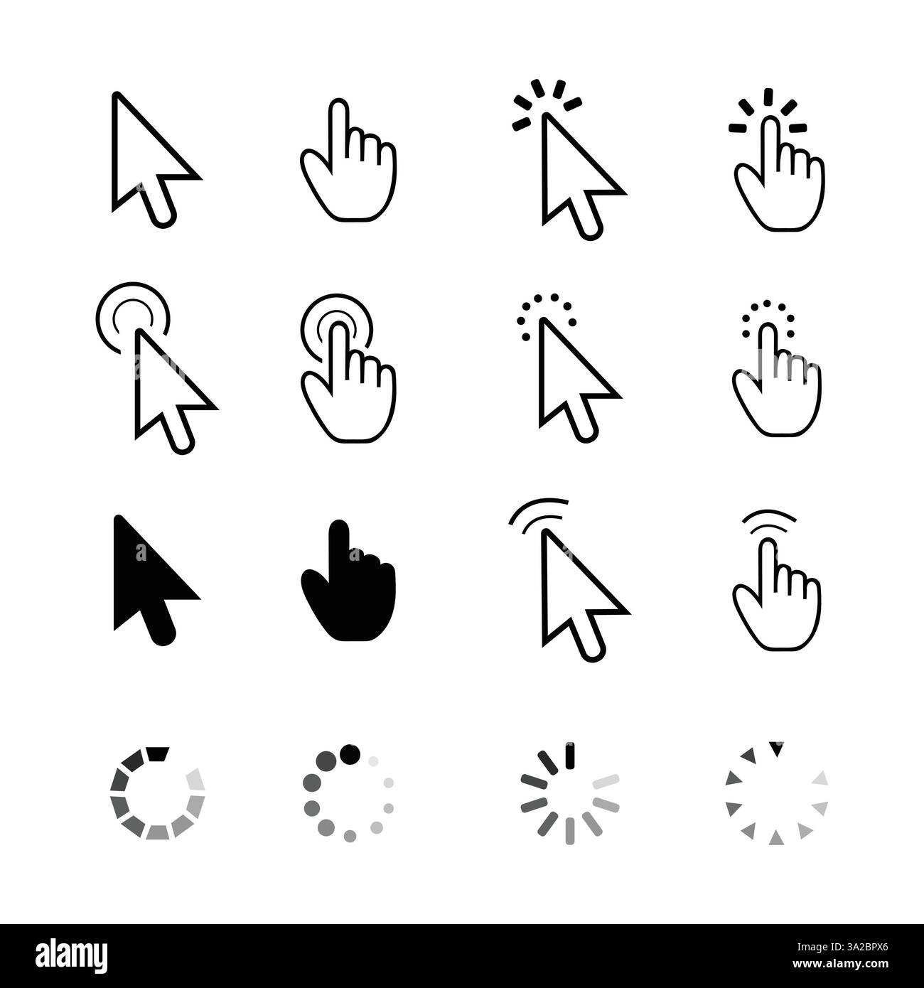 mouse cursor set design Stock Vector Image & Art - Alamy