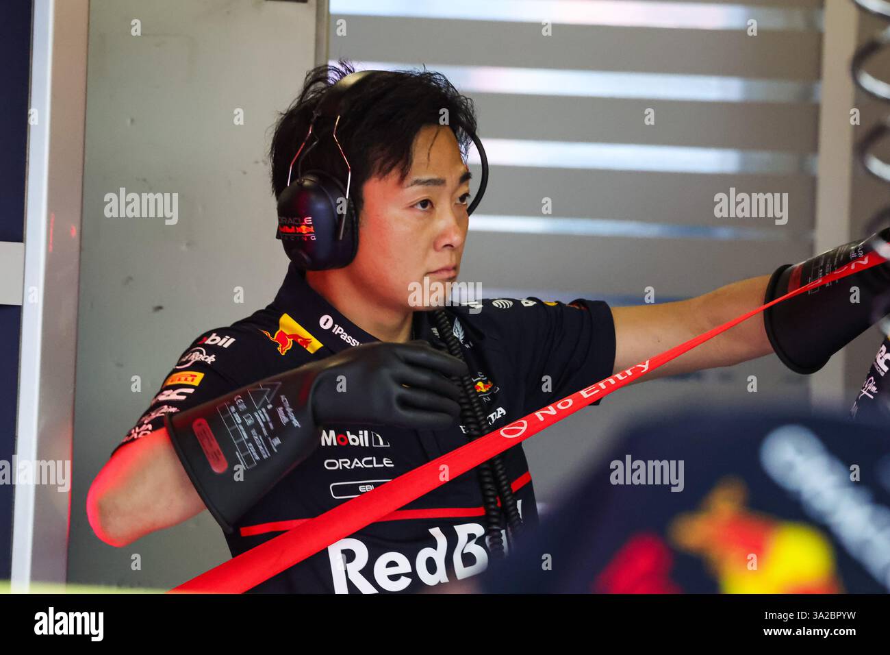 Honda powertrain technician at Red Bull Racing during the Formula 1 ...