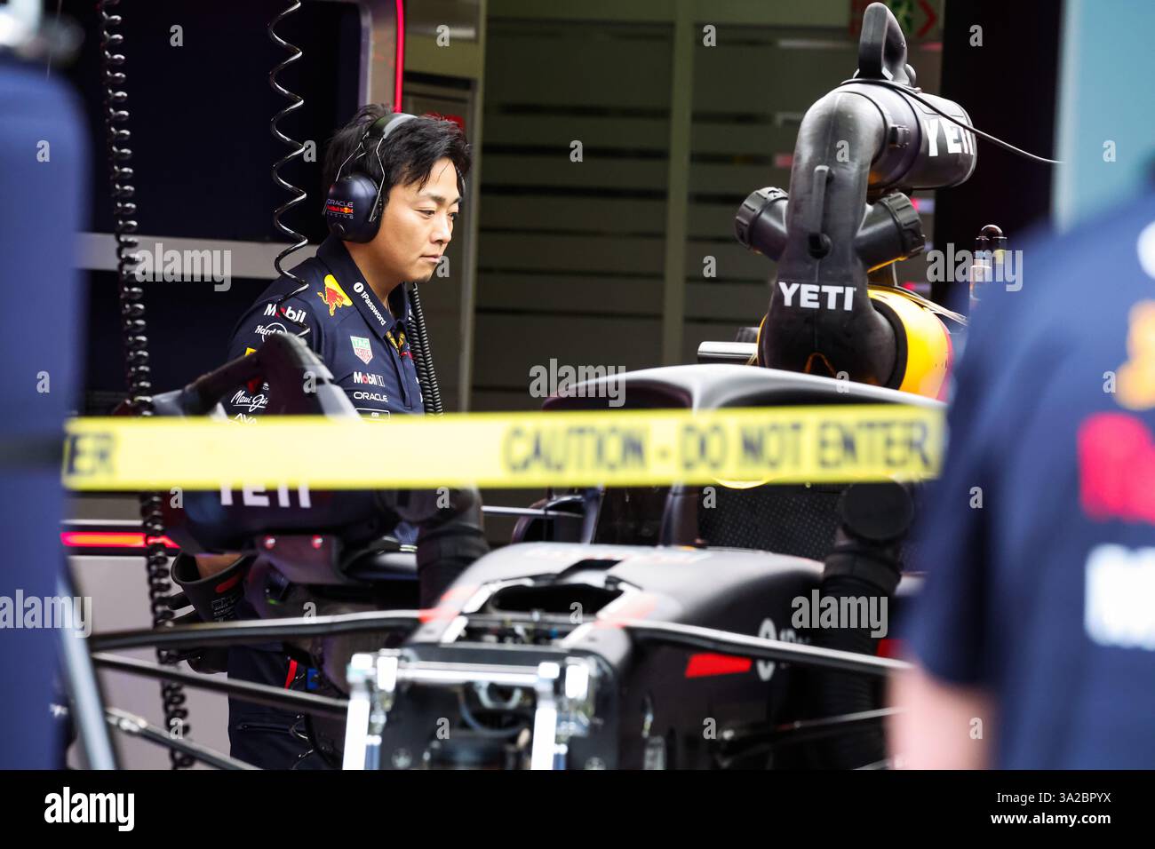 Honda powertrain technician at Red Bull Racing during the Formula 1 ...