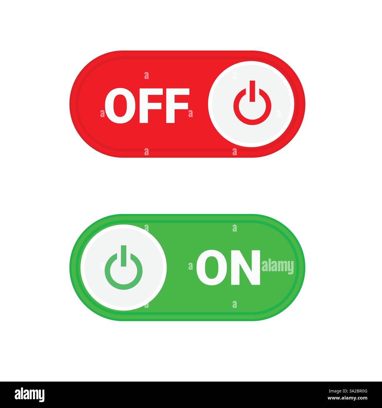 On and Off toggle switch buttons.Vector illustration Stock Vector Image ...