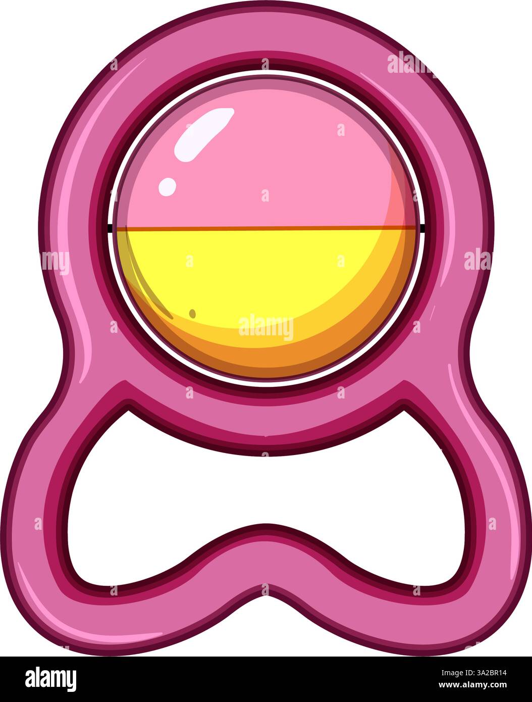 colorful baby rattle cartoon vector illustration Stock Vector Image ...