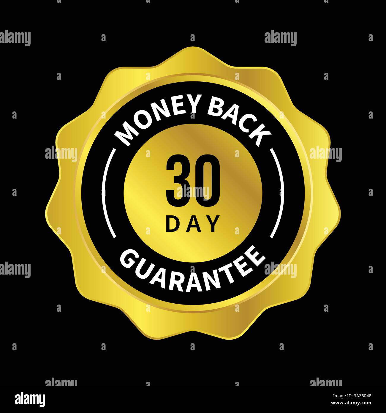 golden gradient design 30 day money back guarantee Stock Vector Image & Art - Alamy