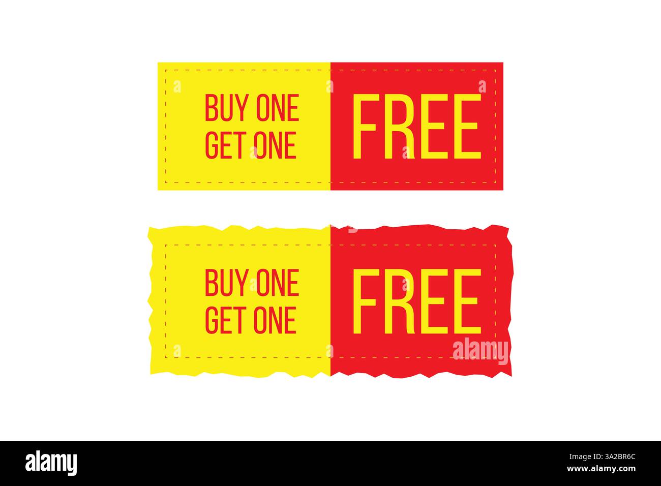 vector buy one get one free yellow and red sale banner Stock Vector Image & Art - Alamy