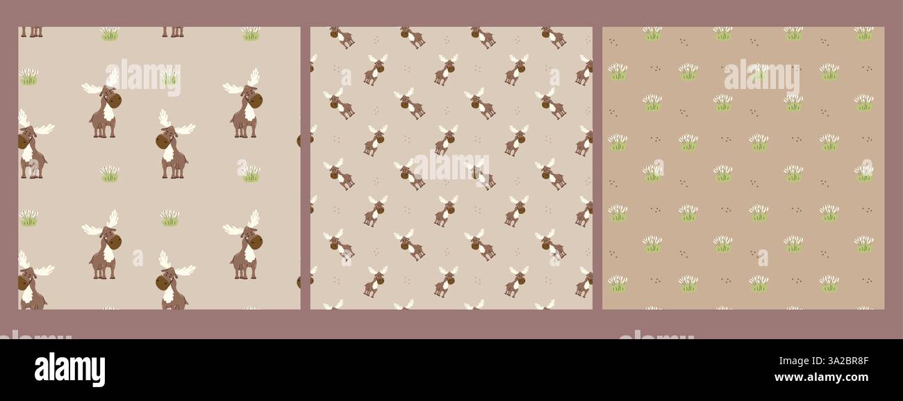 Adorable forest animals pattern design for textiles and crafts Stock ...