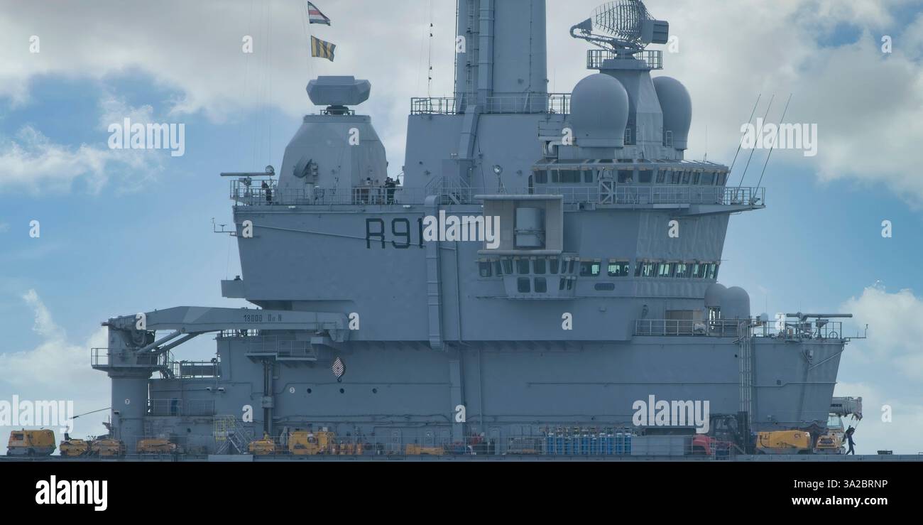 French Carrier Strike Group flagship FS Charles De Gaulle Stock Photo ...