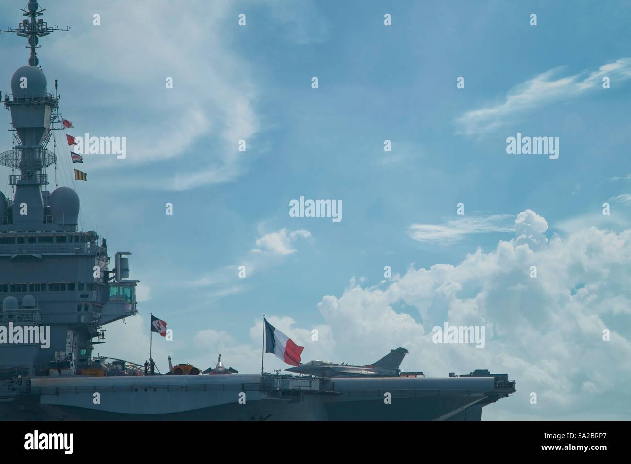 French Carrier Strike Group flagship FS Charles De Gaulle Stock Photo ...