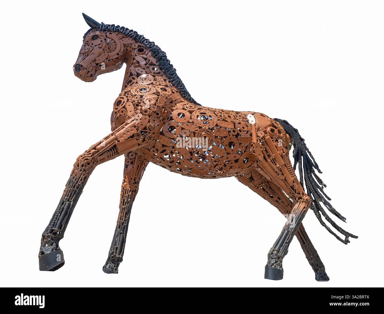 Sculpture made recycled trash material hi-res stock photography and ...