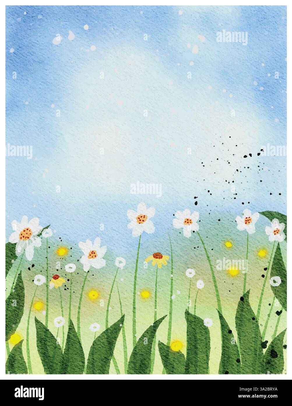 Watercolor background painting pastel Stock Vector Images - Alamy