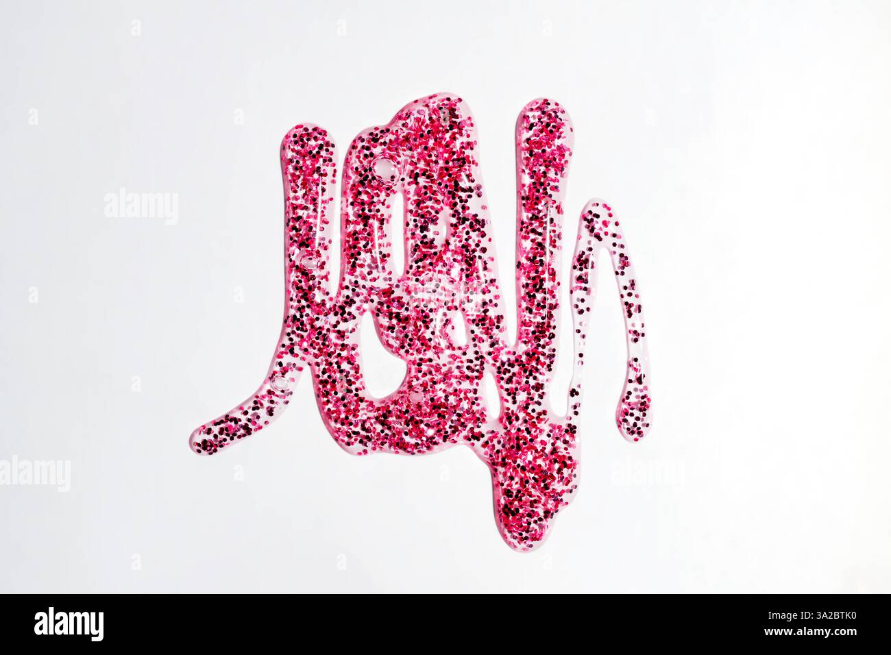 Cosmetic shimmering scrub or mask smudge gel peeling swatch isolated on ...