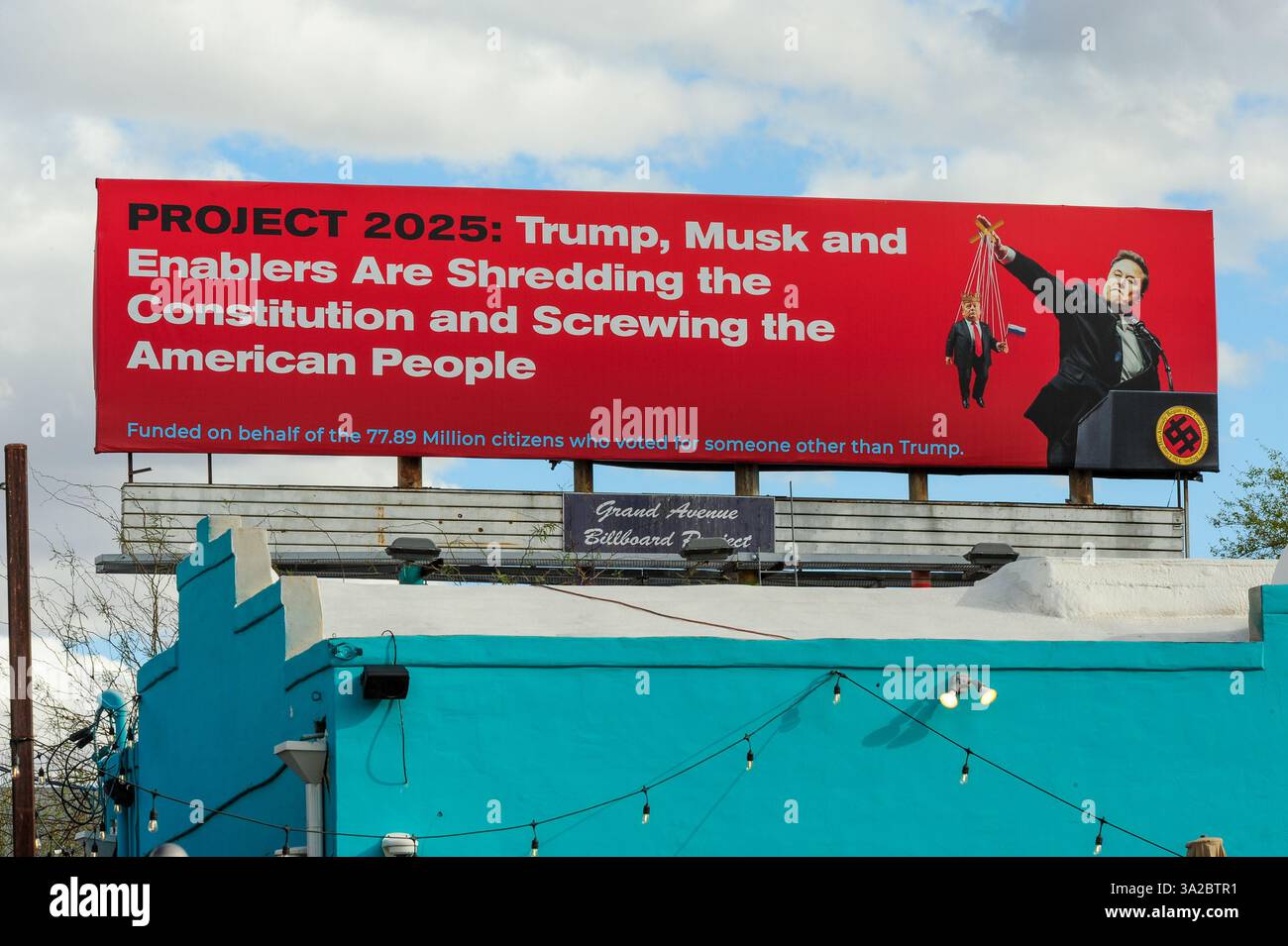 Phoenix, Arizona, USA. 12th Mar, 2025. A new political billboard by ...