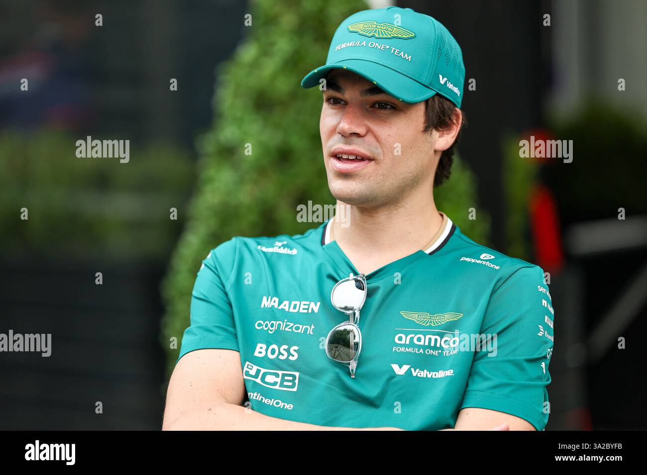 MELBOURNE, AUSTRALIA - MARCH 13: Lance Stroll of Canada and Aston ...