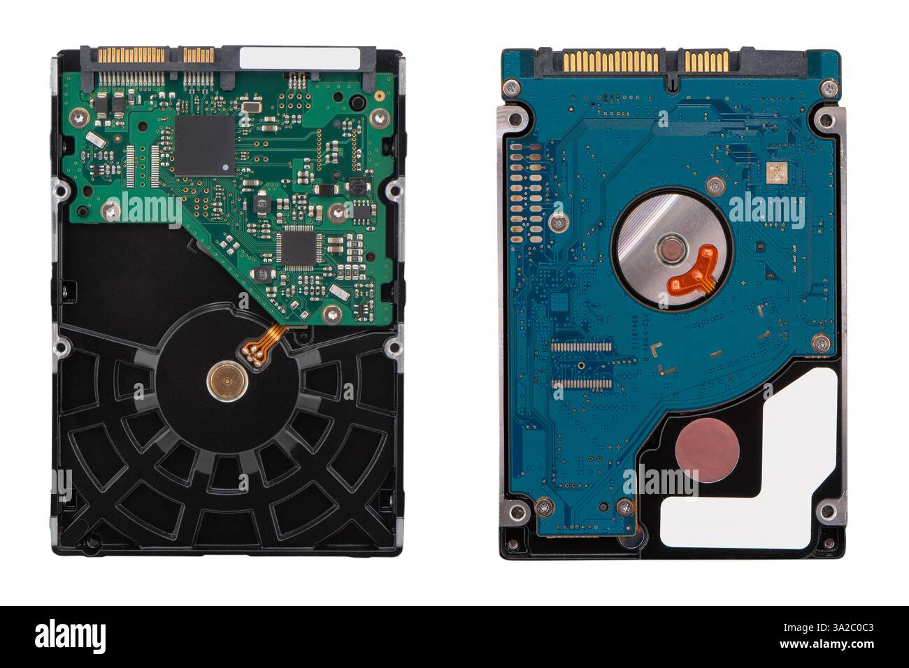 Hard disk drive isolated on white background. Computer HDD Hard Disk Drive. Computer Storage ...