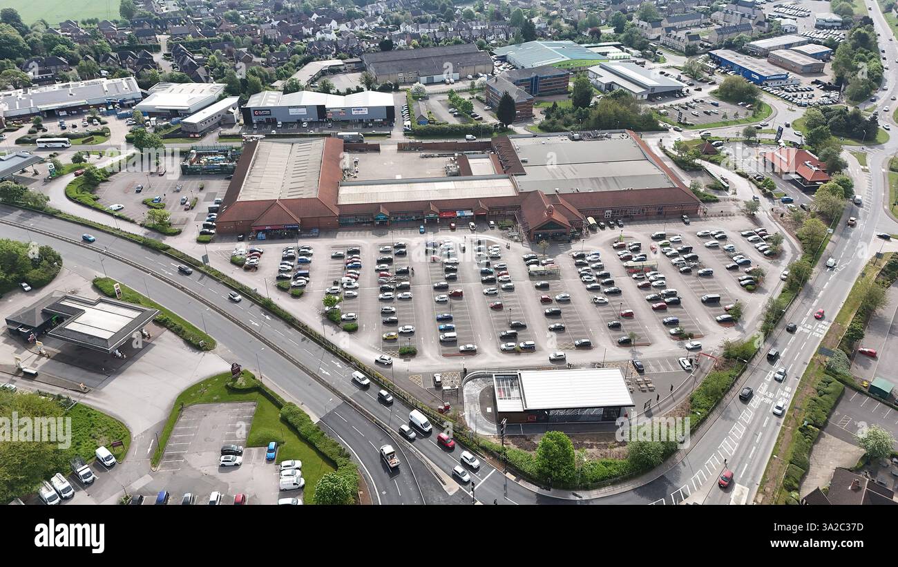 aerial view of Willerby Shopping Park, retail park Hull Stock Photo - Alamy