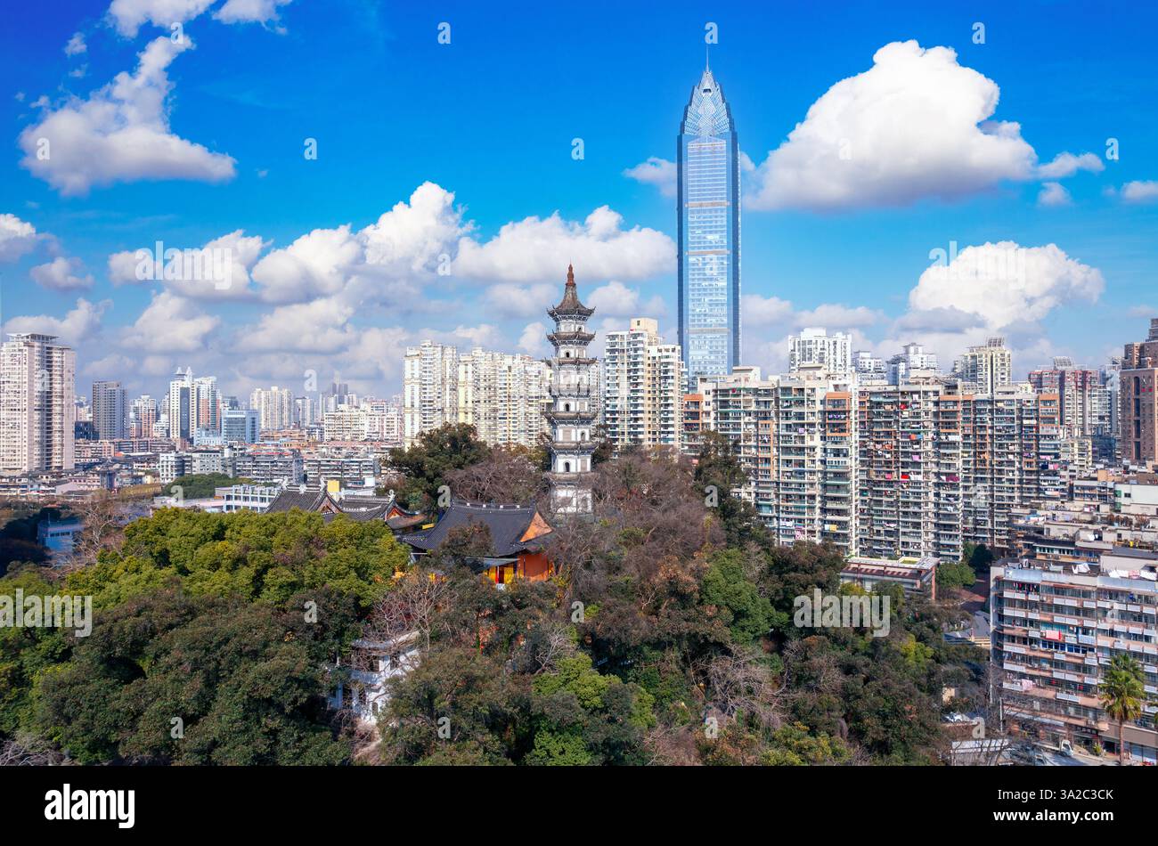 Urban environment of the World Trade Center in Wenzhou, Zhejiang ...